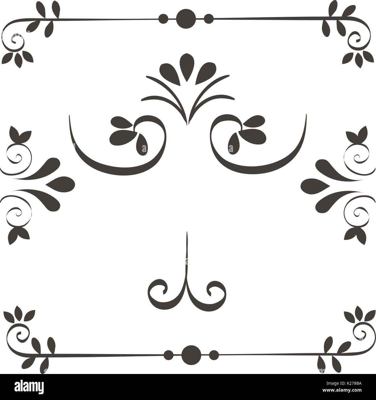 Elegant Victorian style frame vector illustration design Stock Vector ...