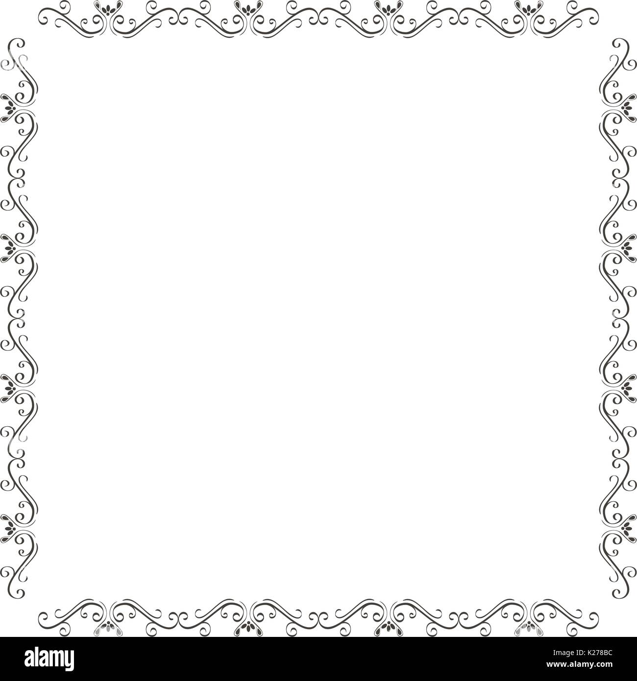 Elegant Victorian style frame vector illustration design Stock Vector ...