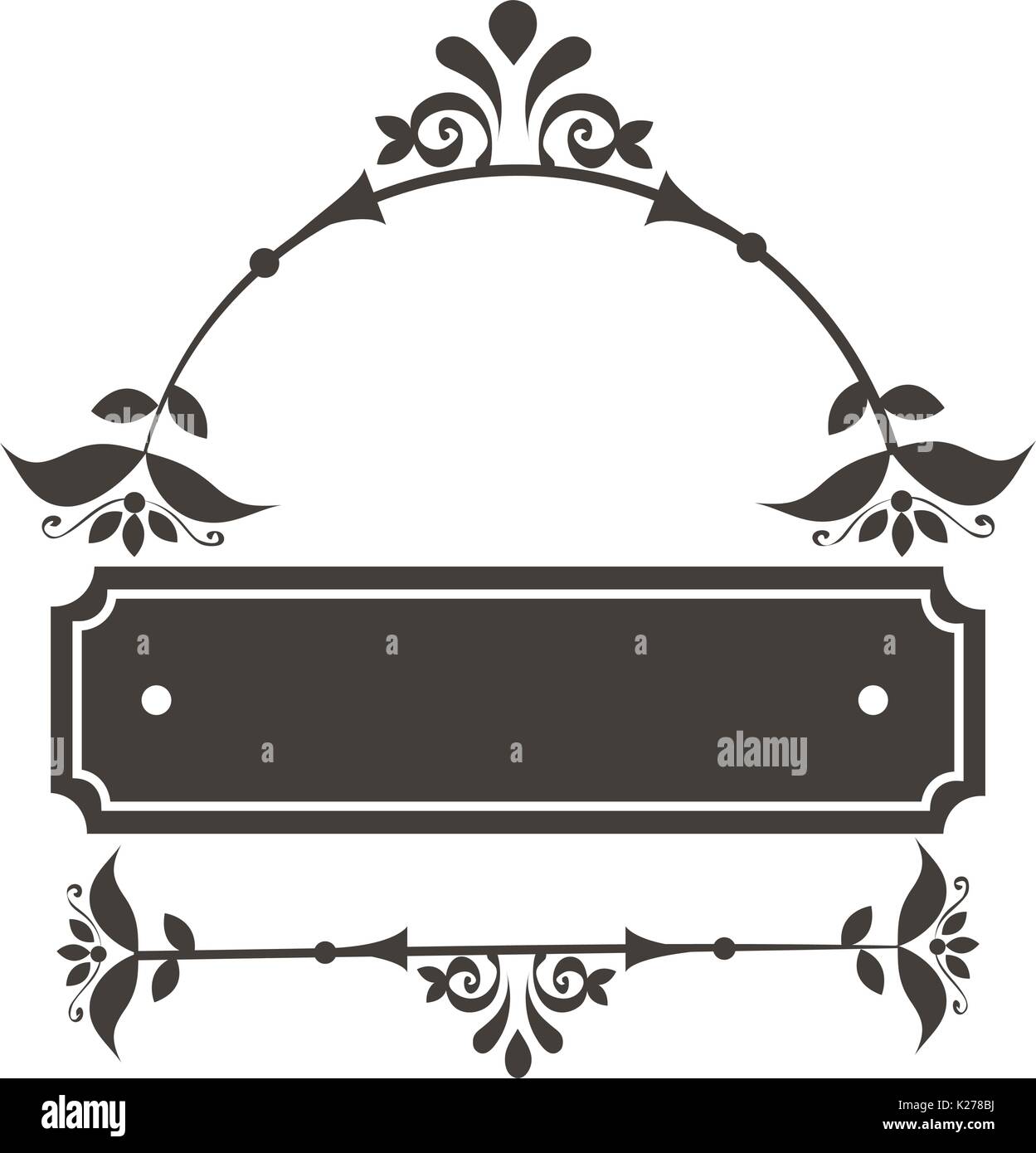 Elegant Victorian style frame vector illustration design Stock Vector ...