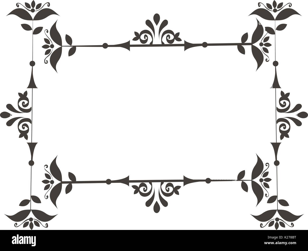 Elegant Victorian style frame vector illustration design Stock Vector ...