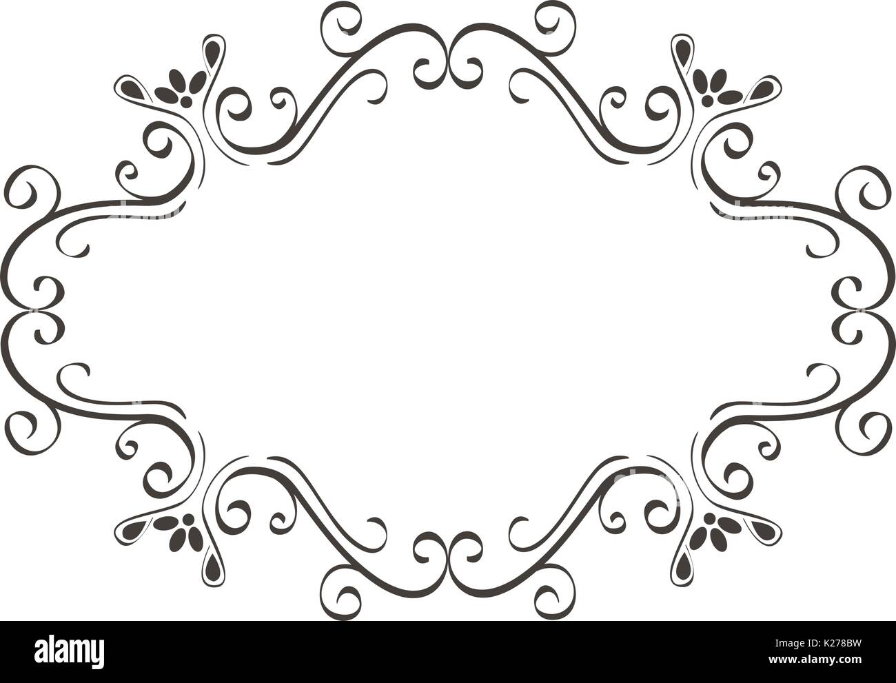 Elegant Victorian style frame vector illustration design Stock Vector ...