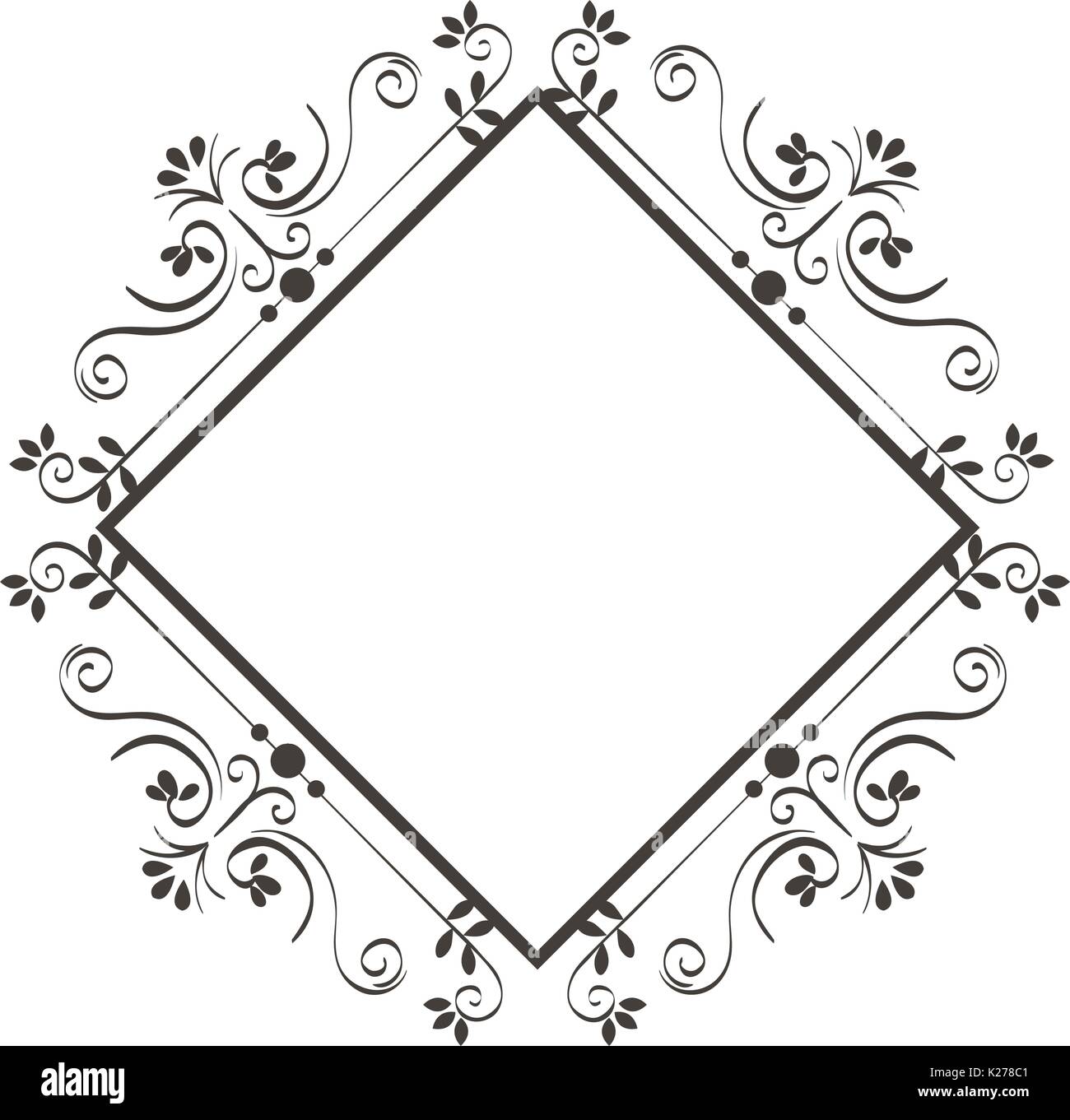 Elegant Victorian style frame vector illustration design Stock Vector ...