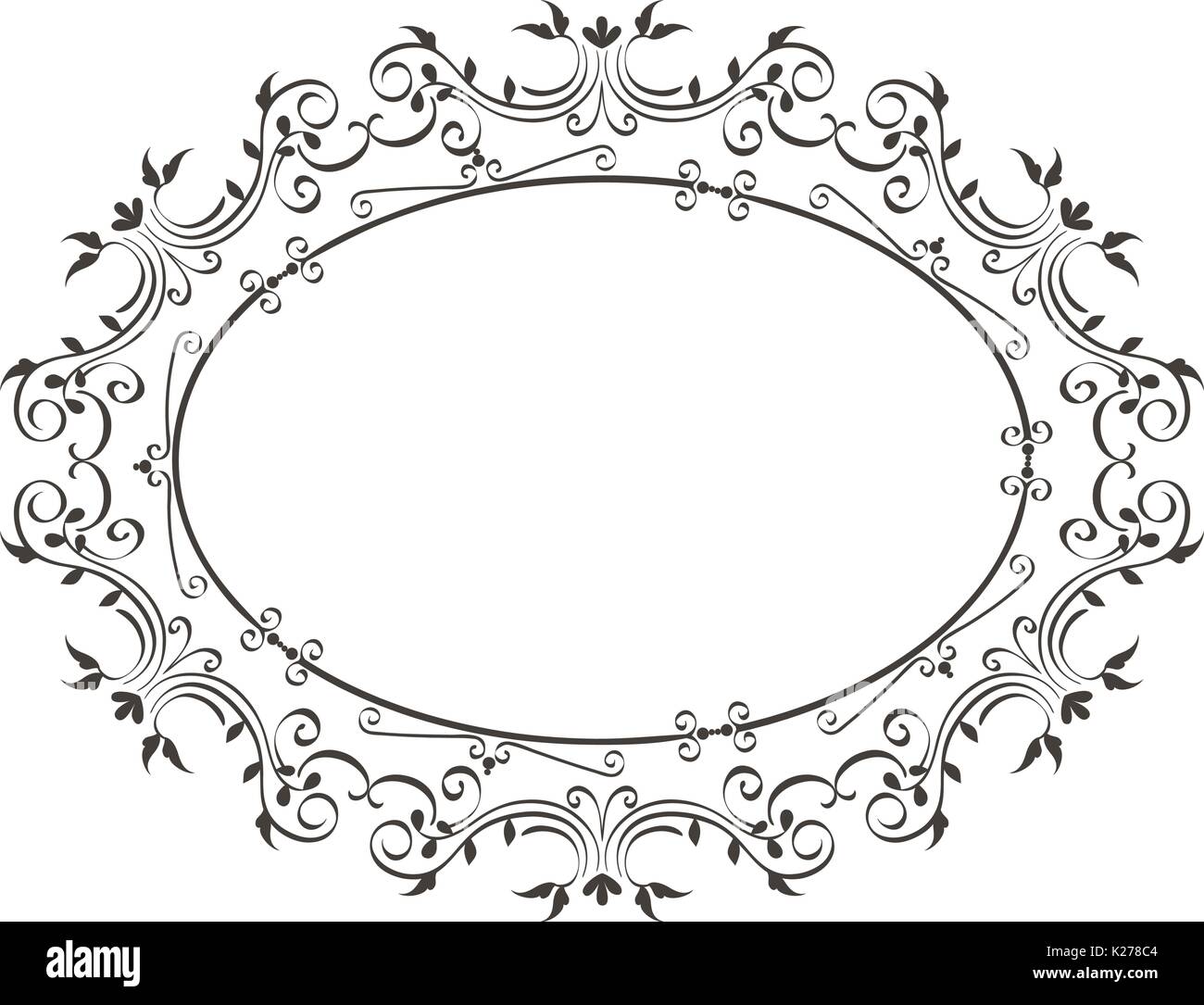 Elegant Victorian style frame vector illustration design Stock Vector ...