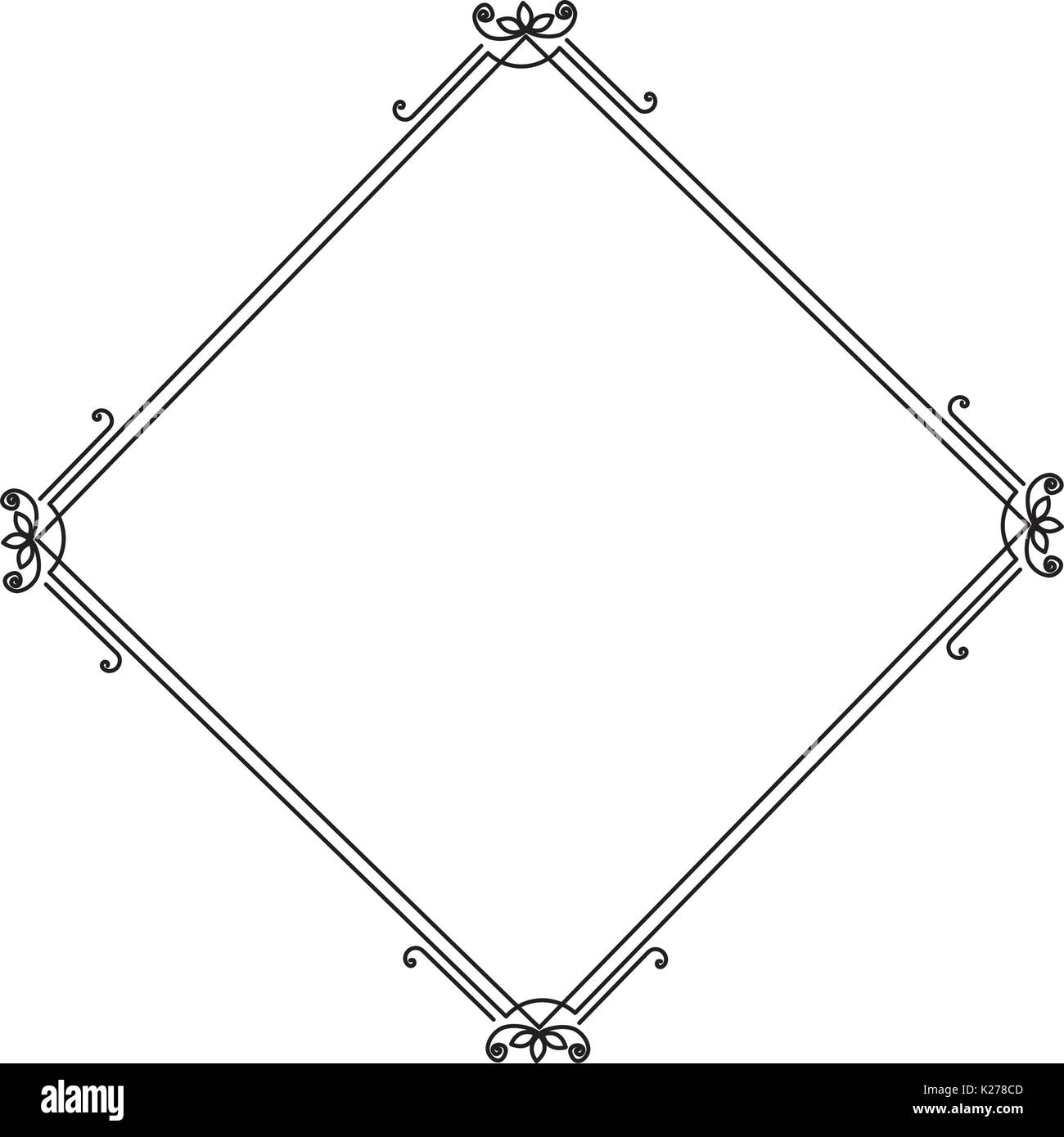 Elegant Victorian style frame vector illustration design Stock Vector ...