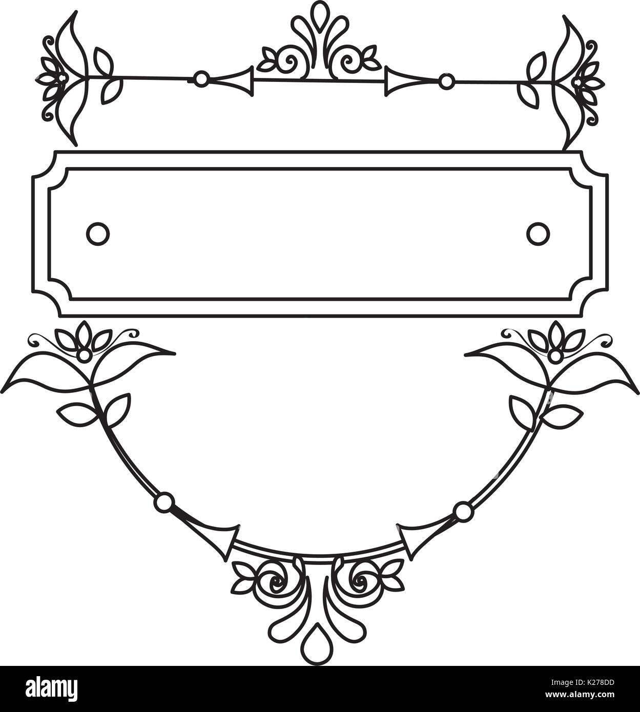 Elegant Victorian style frame vector illustration design Stock Vector ...