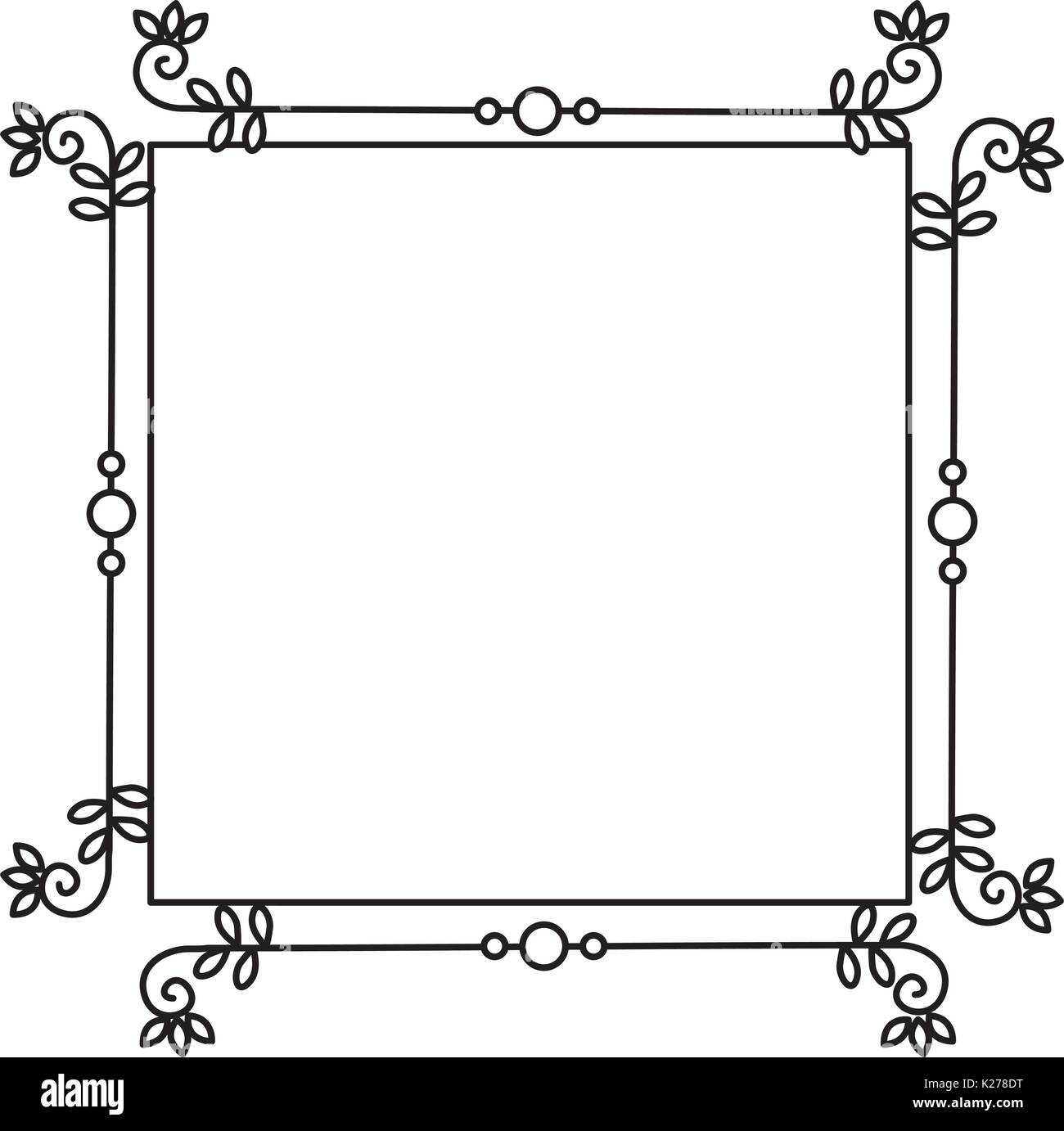 Elegant Victorian style frame vector illustration design Stock Vector ...
