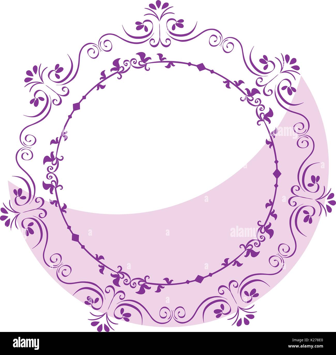 Elegant Victorian style frame vector illustration design Stock Vector ...