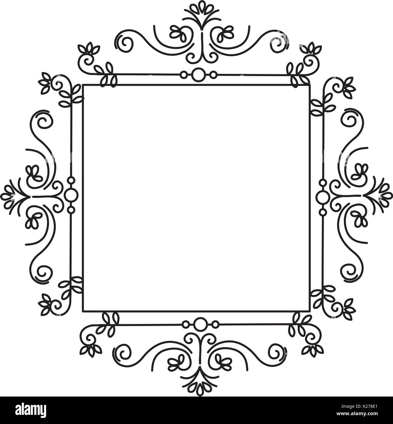 Elegant Victorian style frame vector illustration design Stock Vector ...