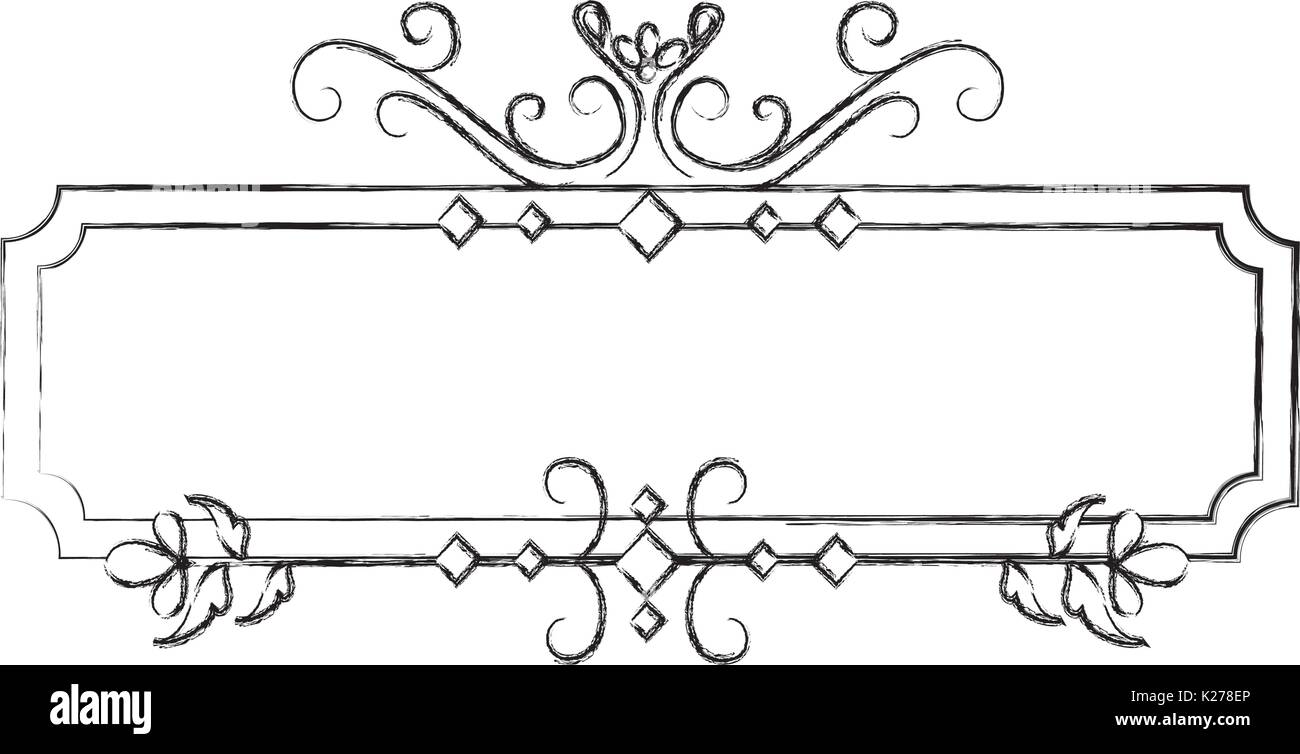 Elegant Victorian style frame vector illustration design Stock Vector ...