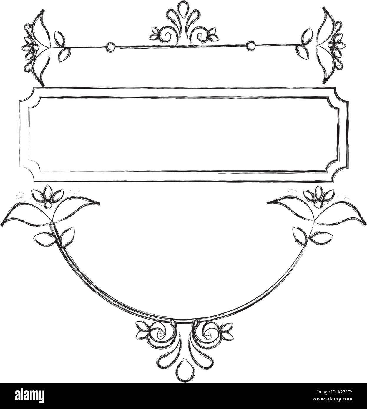 Elegant Victorian style frame vector illustration design Stock Vector ...