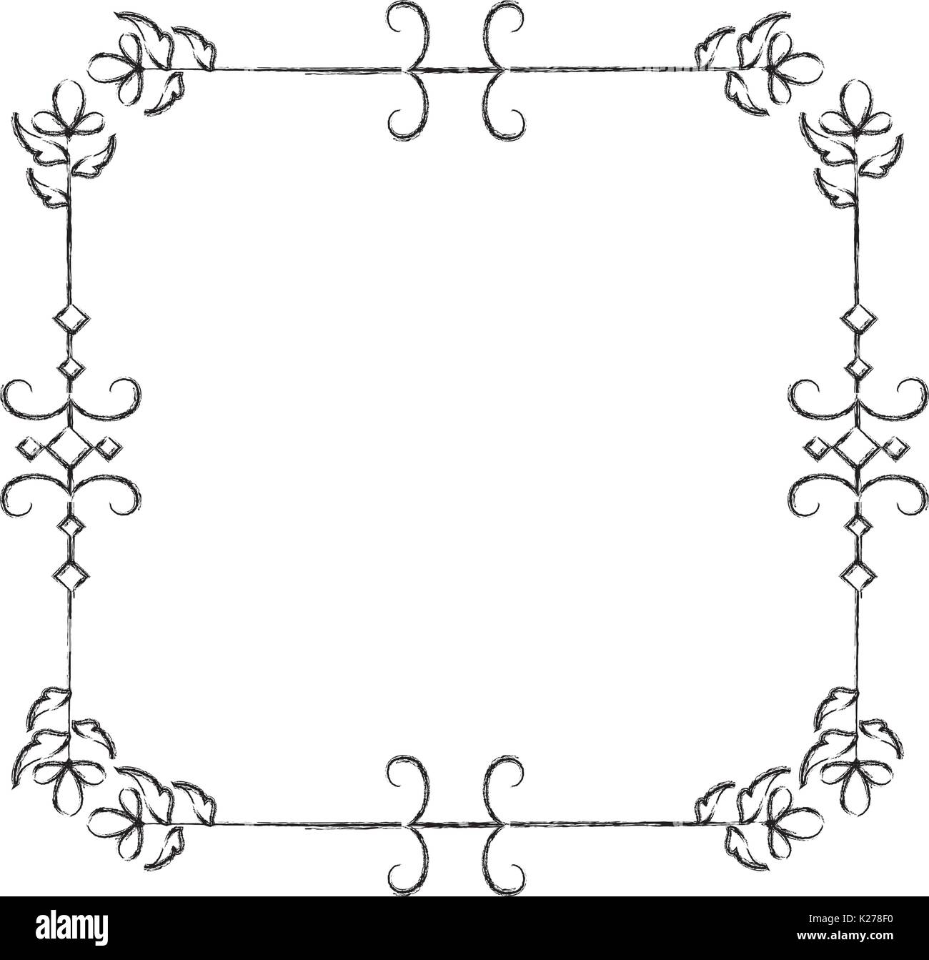 Elegant Victorian style frame vector illustration design Stock Vector ...