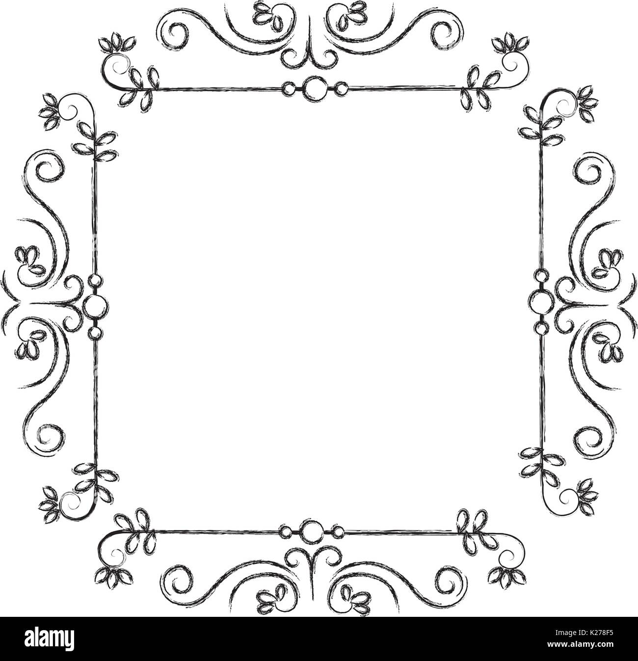 Elegant Victorian style frame vector illustration design Stock Vector ...