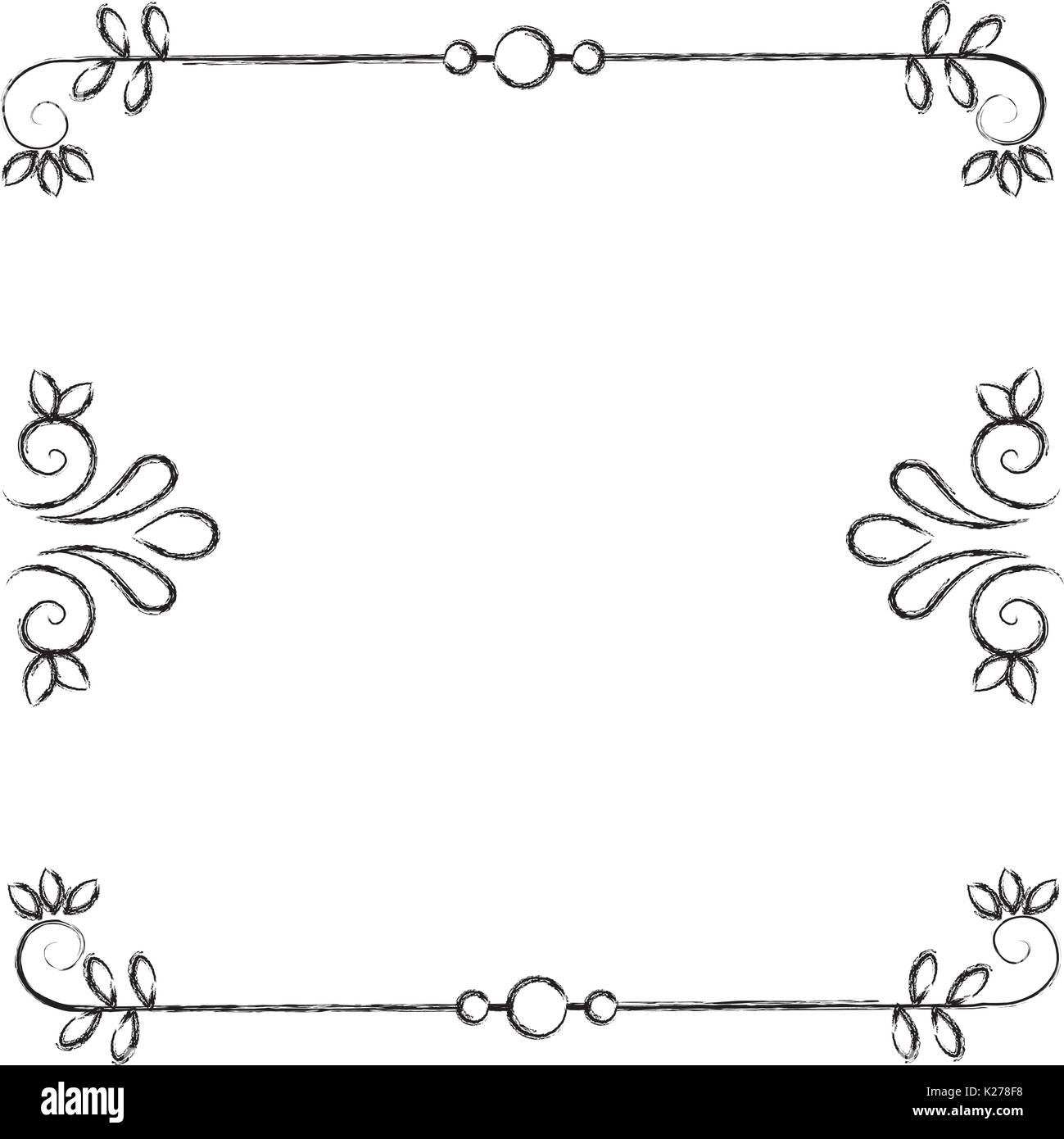 Elegant Victorian style frame vector illustration design Stock Vector ...