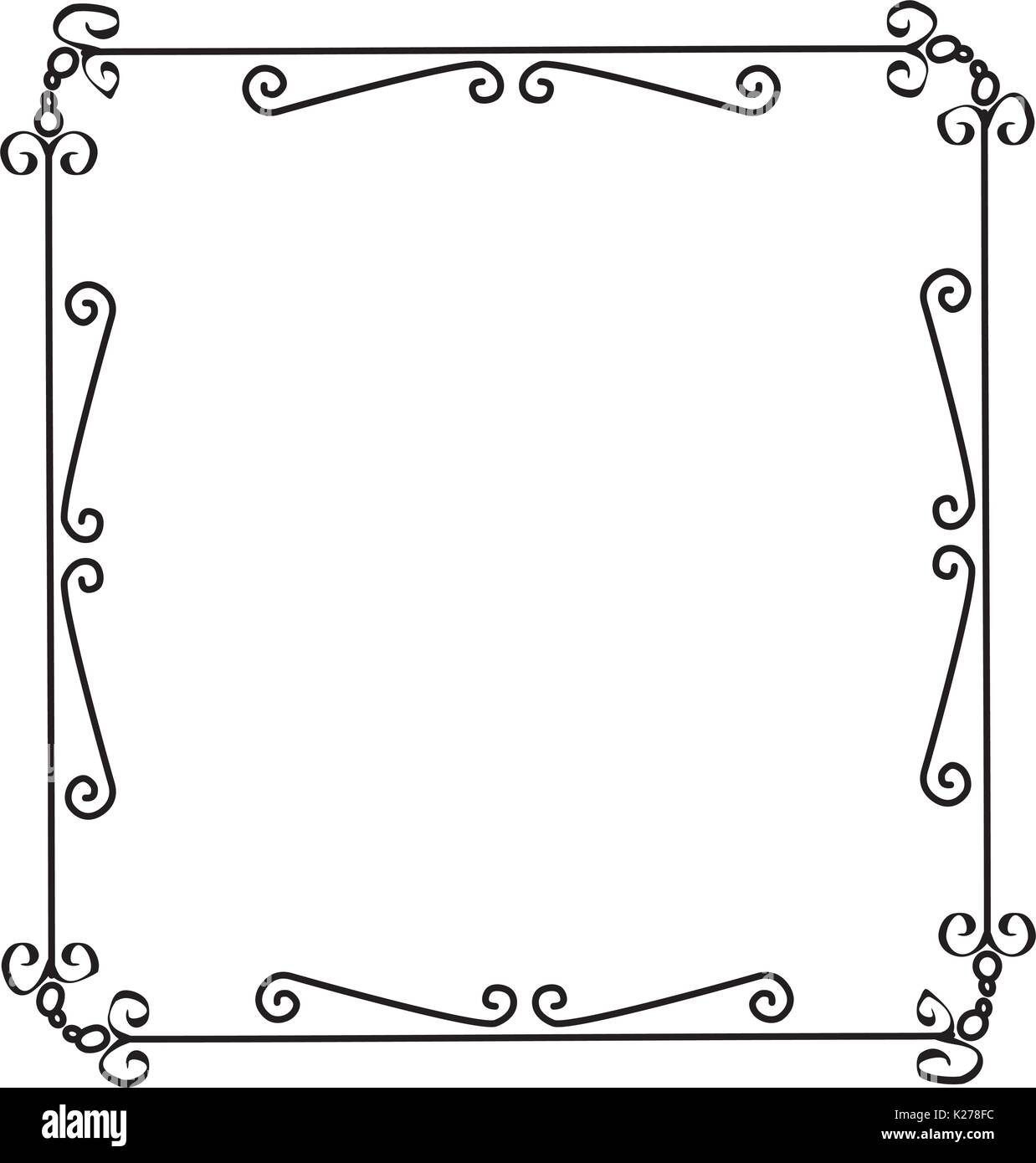 Elegant Victorian style frame vector illustration design Stock Vector ...