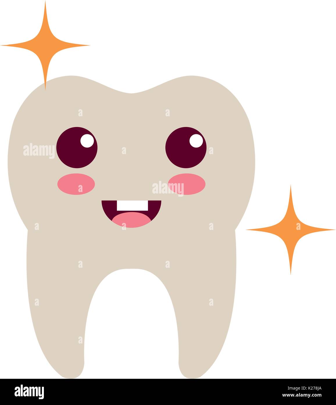 happy tooth character isolated icon vector illustration design Stock ...