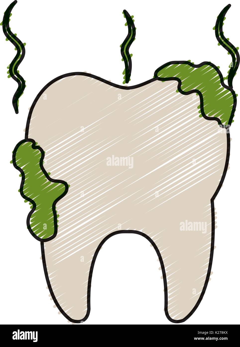 tooth dirty isolated icon vector illustration design Stock Vector Image ...