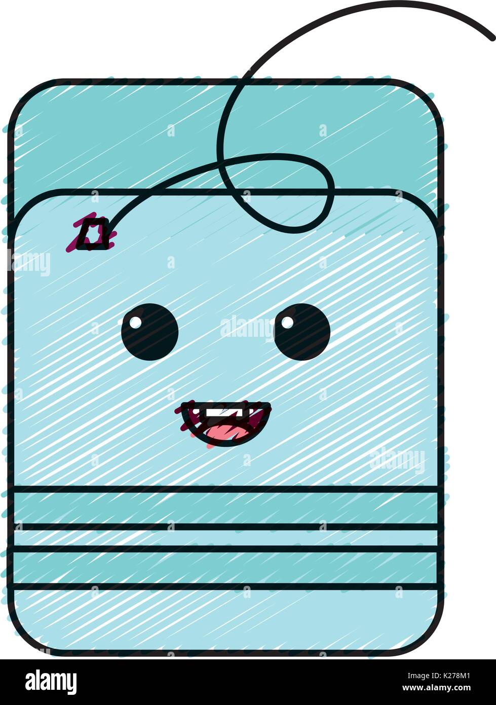 Dental Floss kawaii character vector illustration design Stock Vector ...