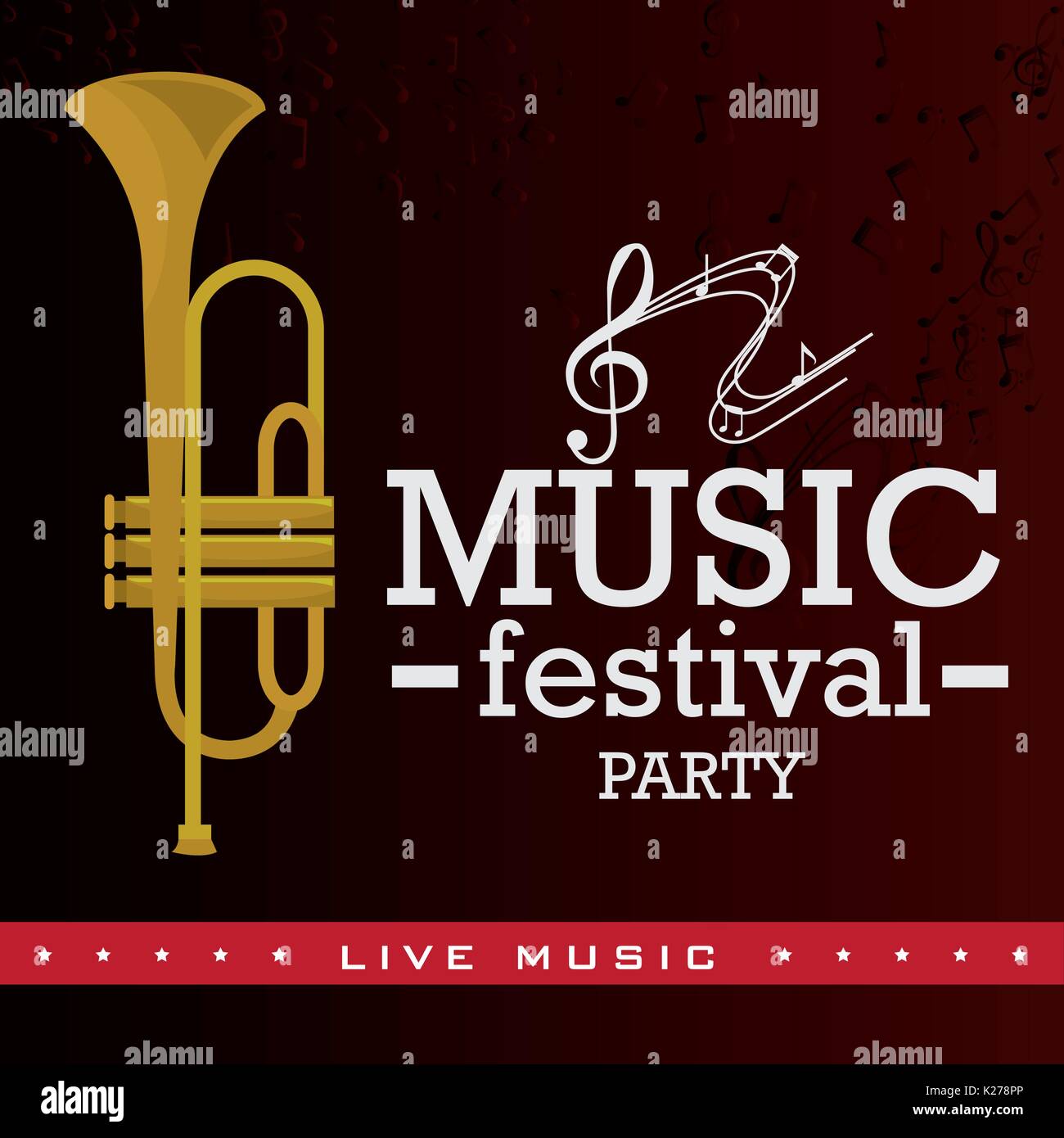 Music festival design, vector illustration eps 10 Stock Vector Image ...