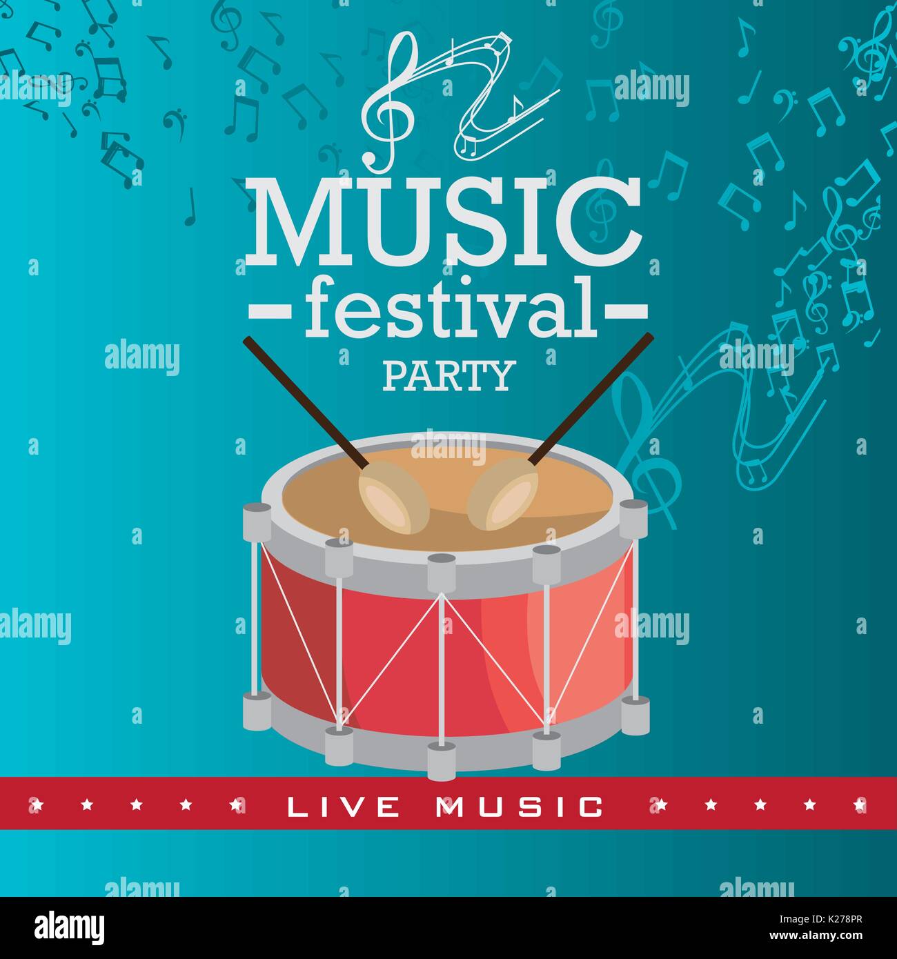 Music festival design, vector illustration eps 10 Stock Vector Image ...