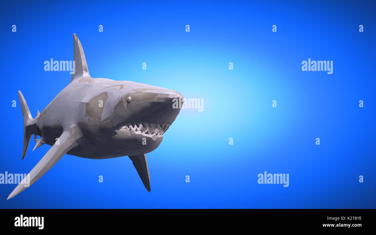 3d rendering of a reflective fish shape swimming with fins Stock Photo ...