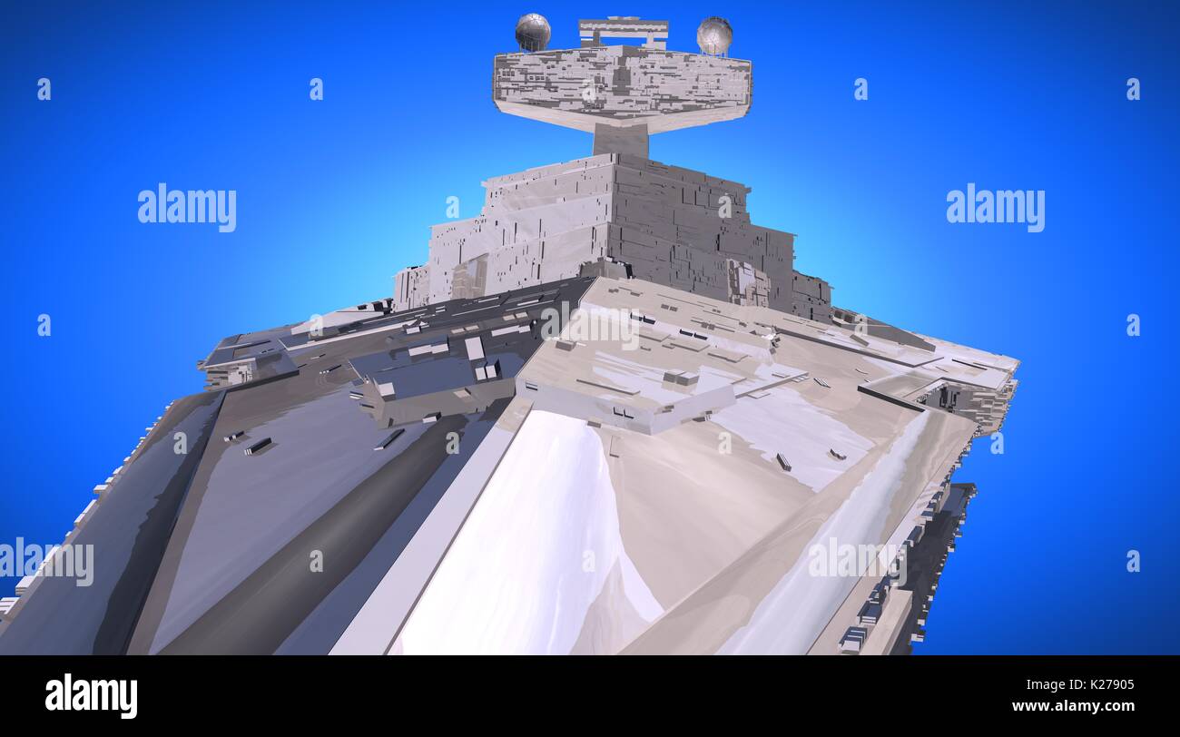 3d rendering of flying and detailed spaceship Stock Photo - Alamy