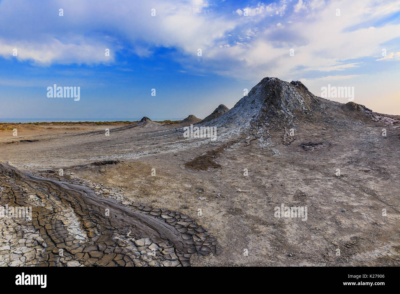 Mud volcanoes in Gobustan.Azerbaijan Stock Photo - Alamy