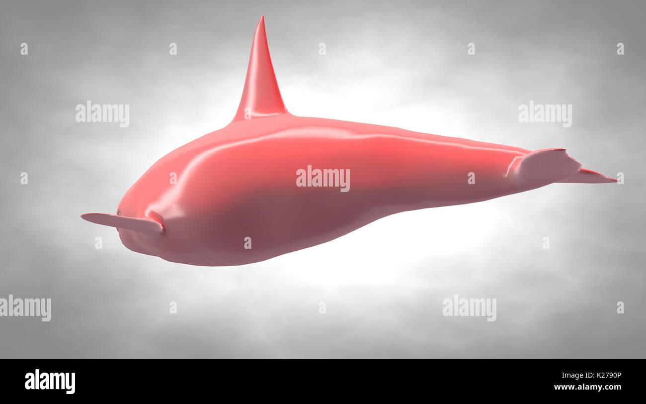 3d rendering of a reflective dolphine animal on a background Stock ...