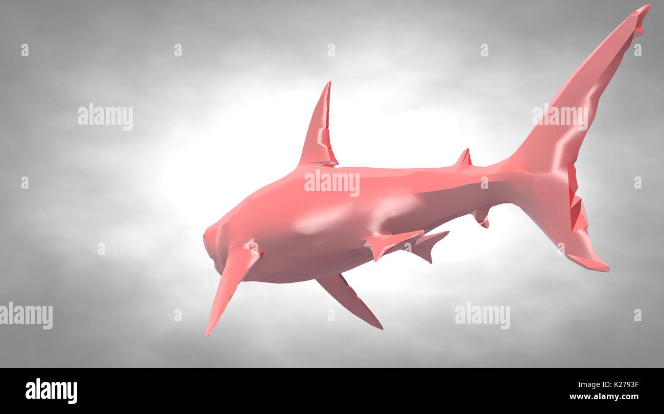 3d rendering of a reflective fish shape swimming with fins Stock Photo ...