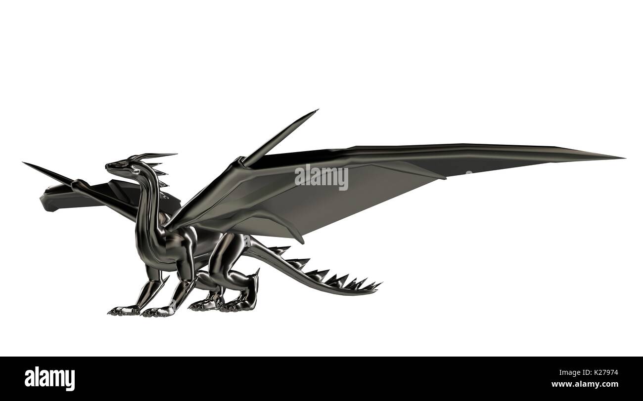 3d rendering of a scary big flying dragon with large wings Stock Photo ...