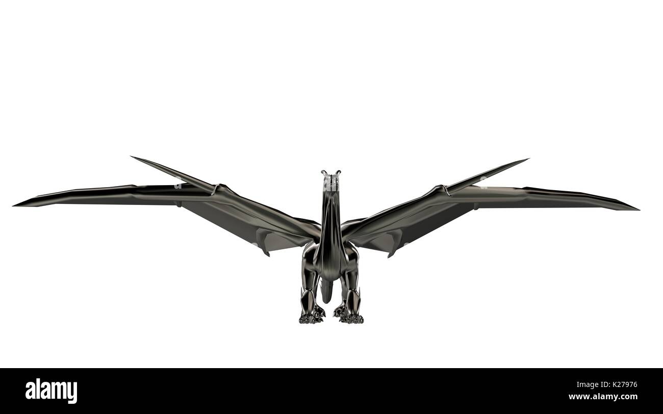 3d rendering of a scary big flying dragon with large wings Stock Photo ...