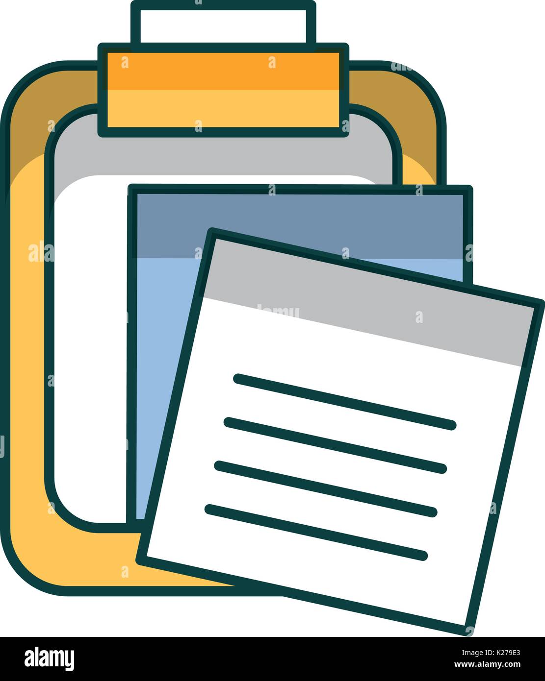 clipboard with reminder notes isolated icon Stock Vector Image & Art ...