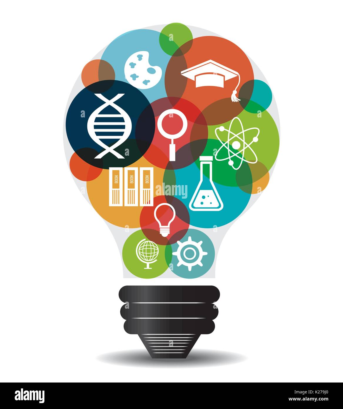 Electronic Education or e-learning theme, vector illustration Stock ...