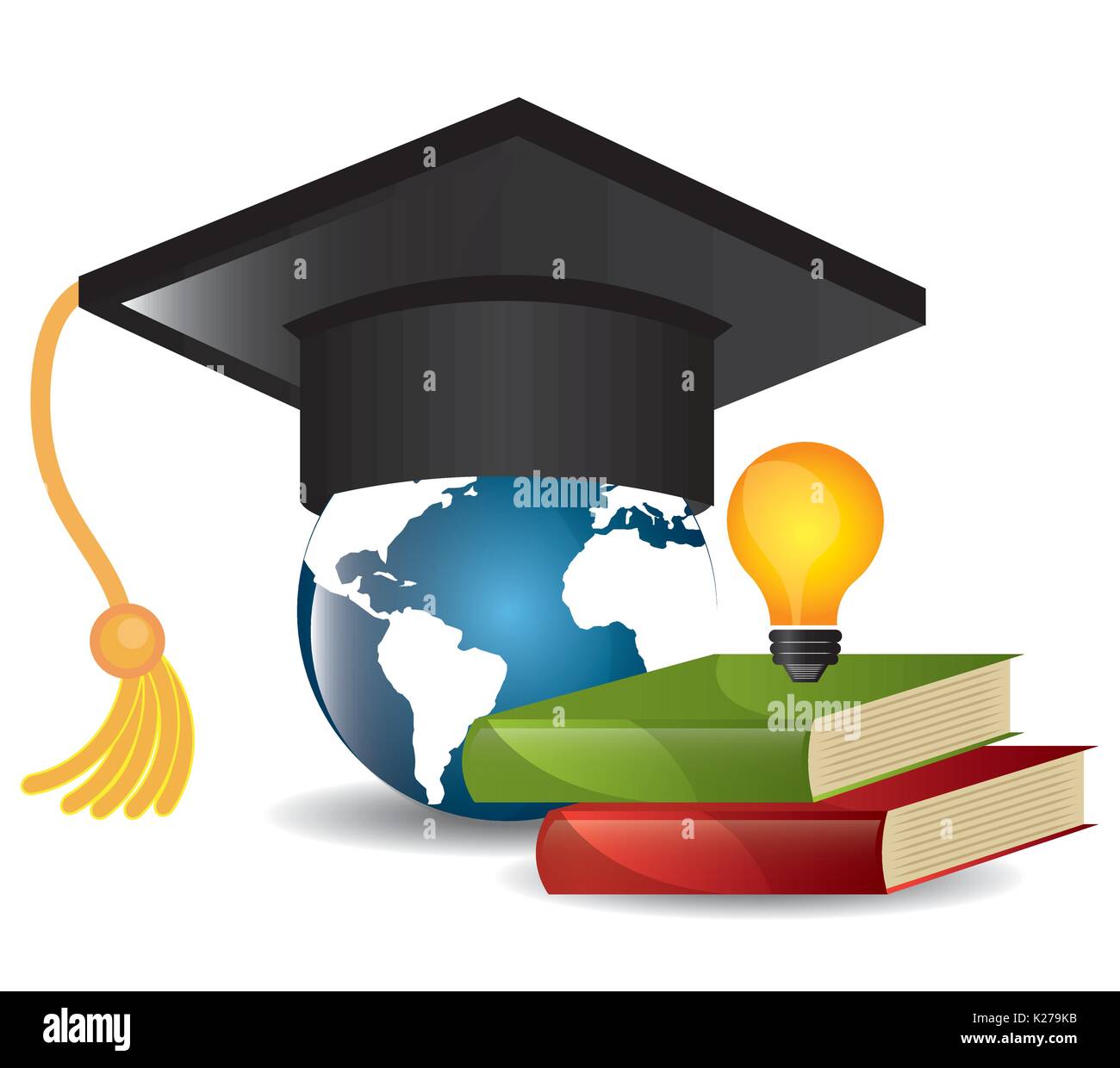 Electronic Education or e-learning theme, vector illustration Stock ...