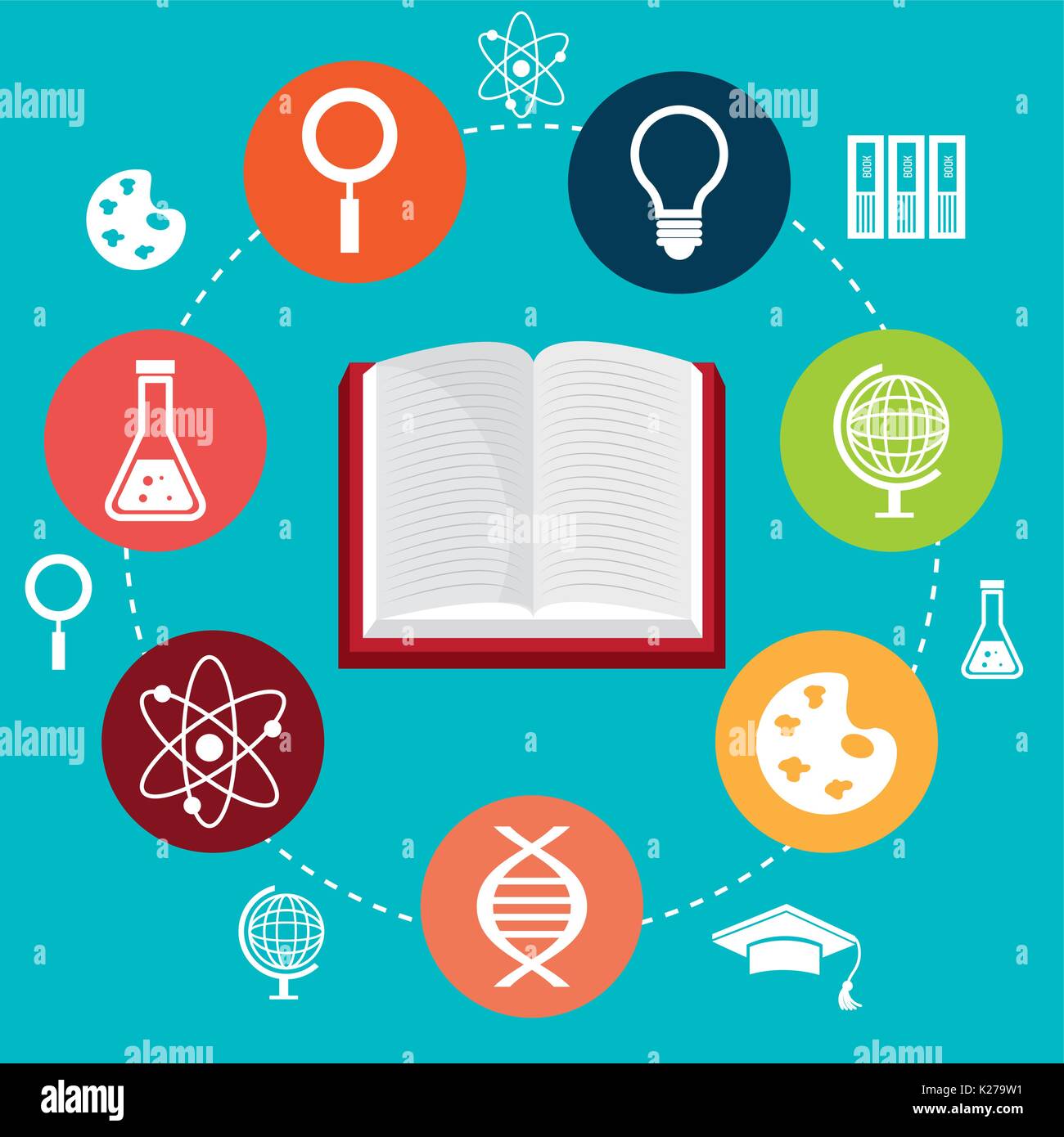 Electronic Education or e-learning theme, vector illustration Stock ...