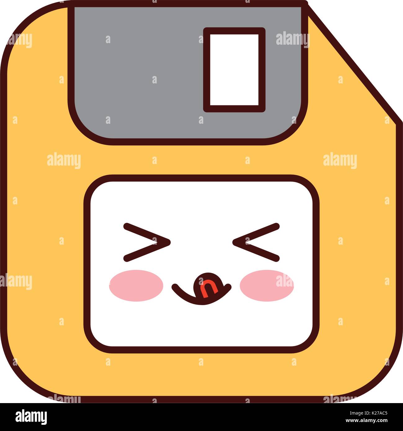 floppy disk kawaii character Stock Vector Image & Art - Alamy