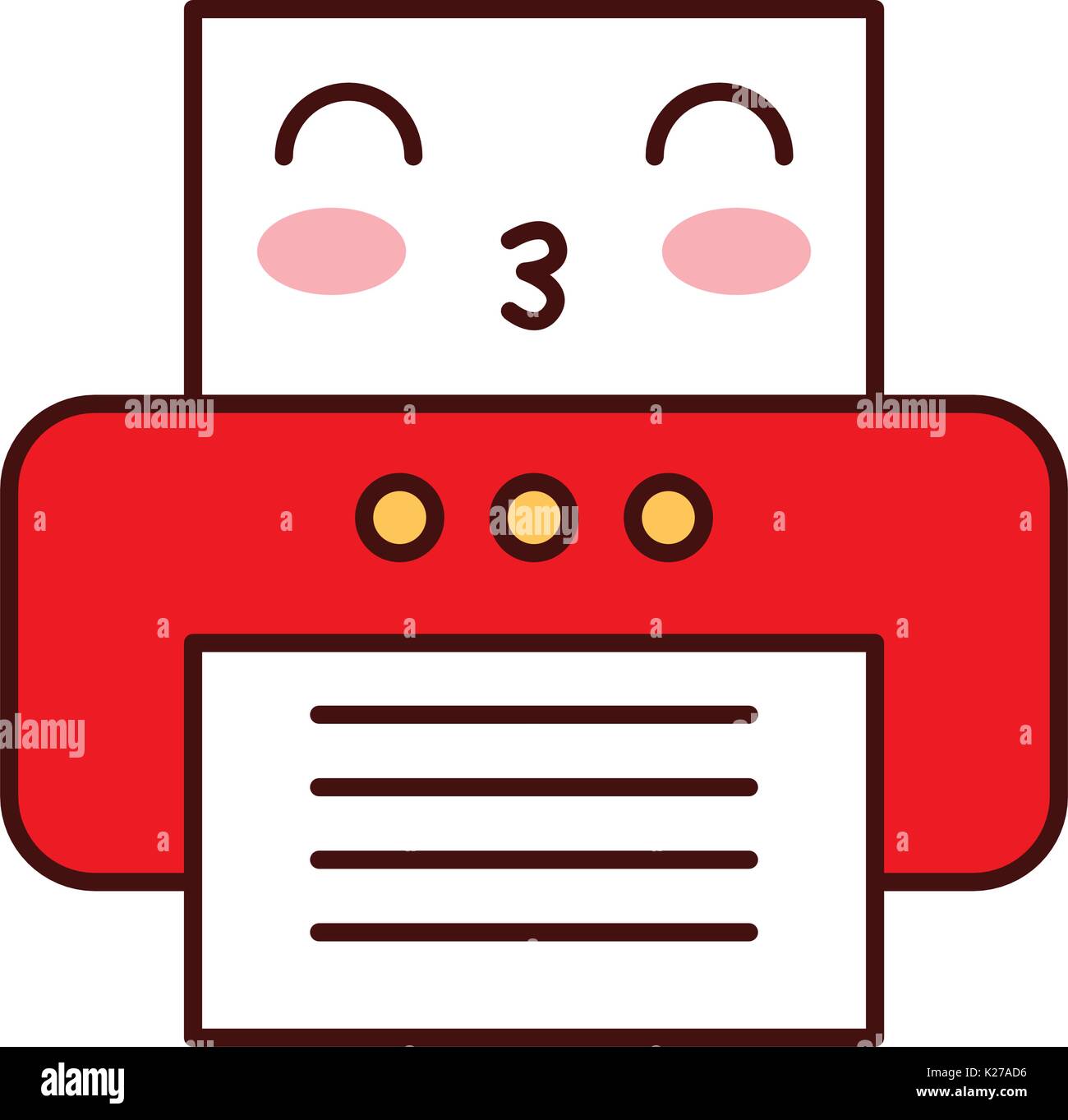 office printer kawaii character Stock Vector Image & Art - Alamy