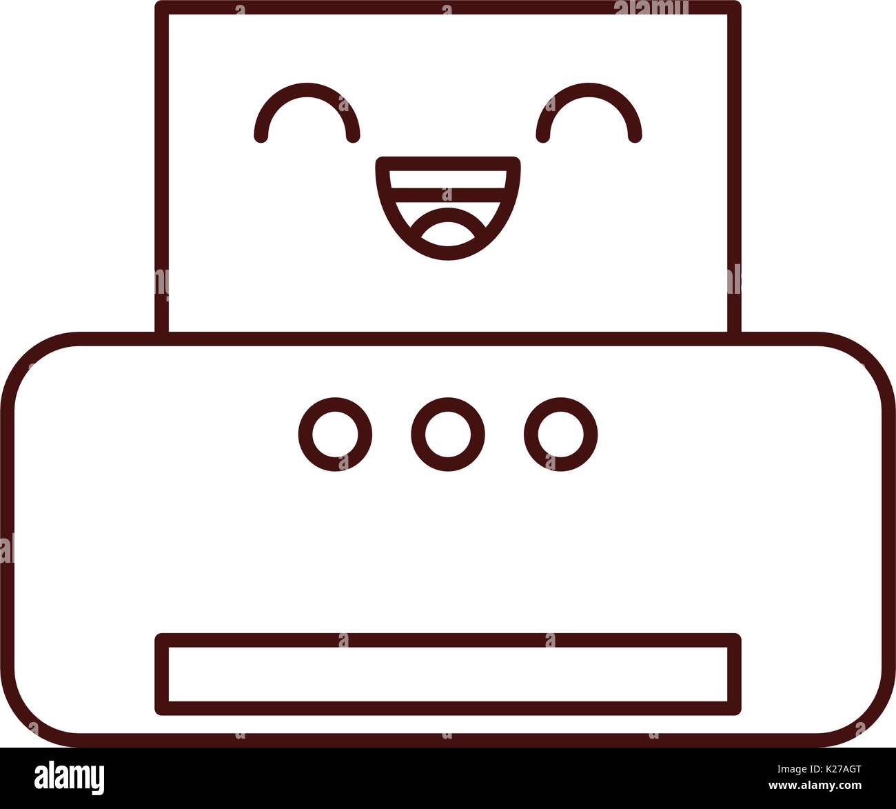office printer kawaii character Stock Vector Image & Art - Alamy