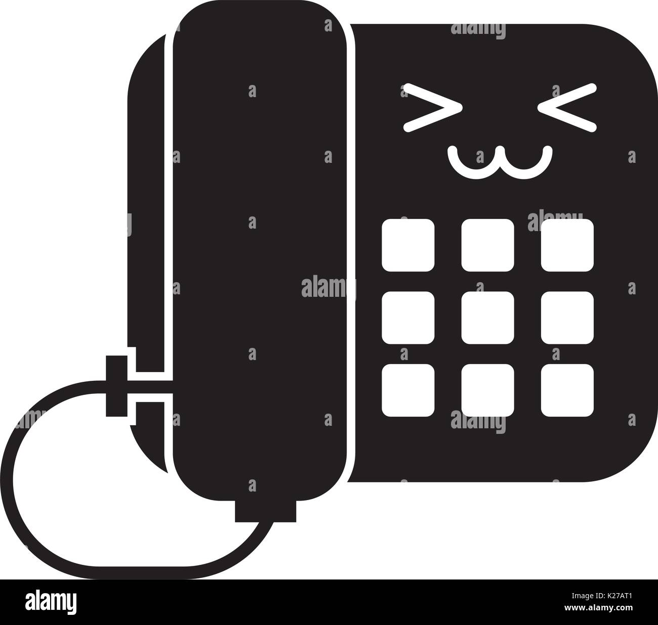 office telephone kawaii character Stock Vector Image & Art - Alamy