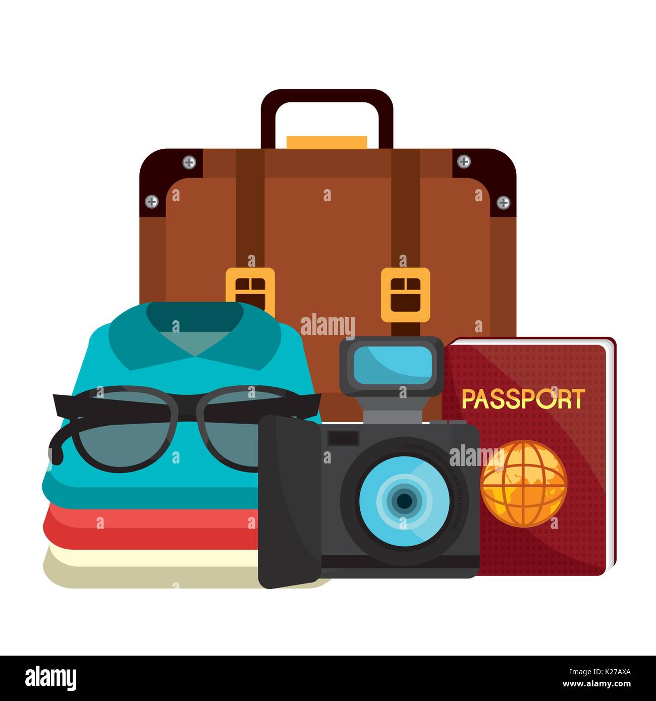 Summer vacations graphic vector Cut Out Stock Images & Pictures - Alamy