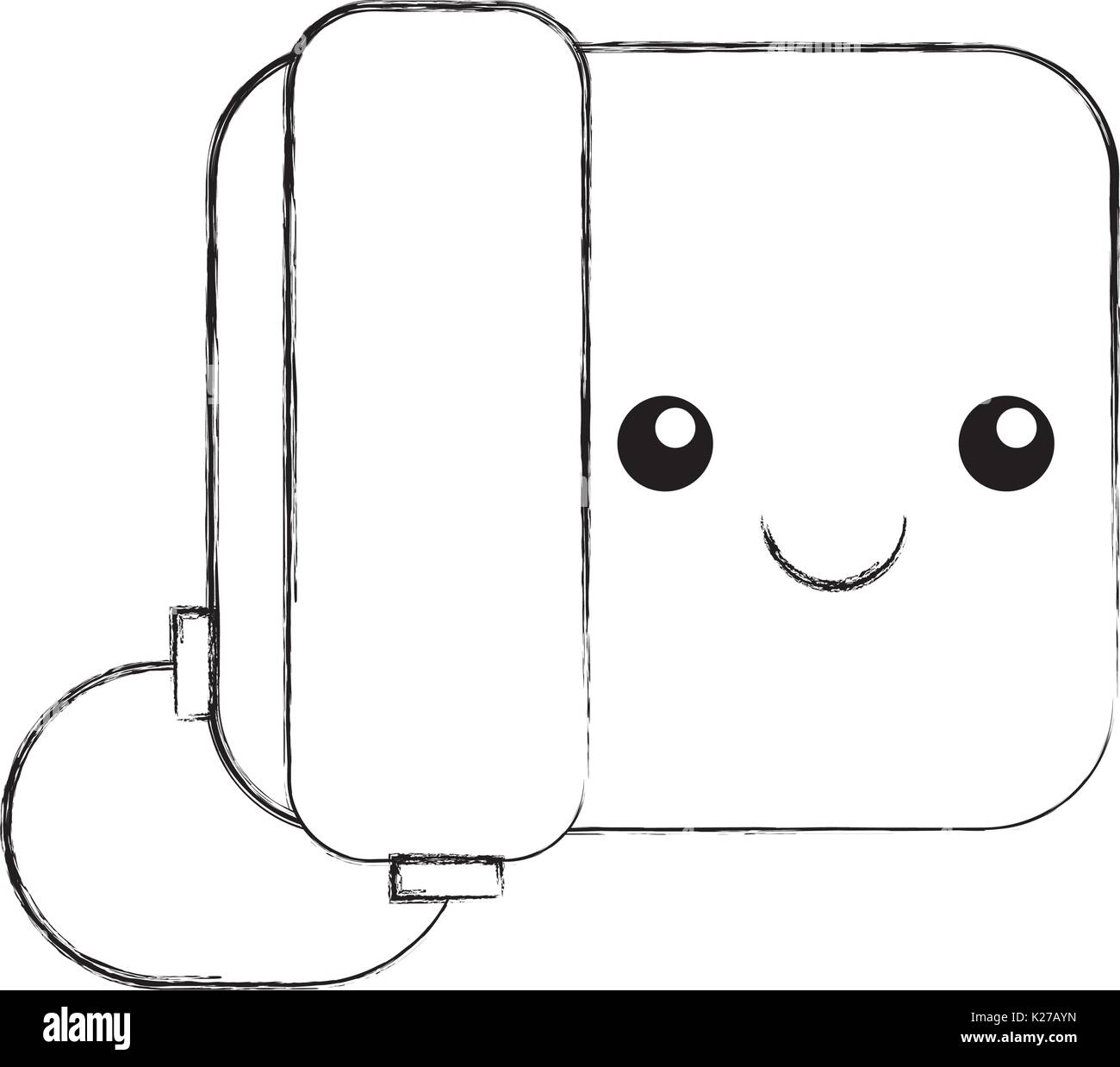 office telephone kawaii character Stock Vector Image & Art - Alamy