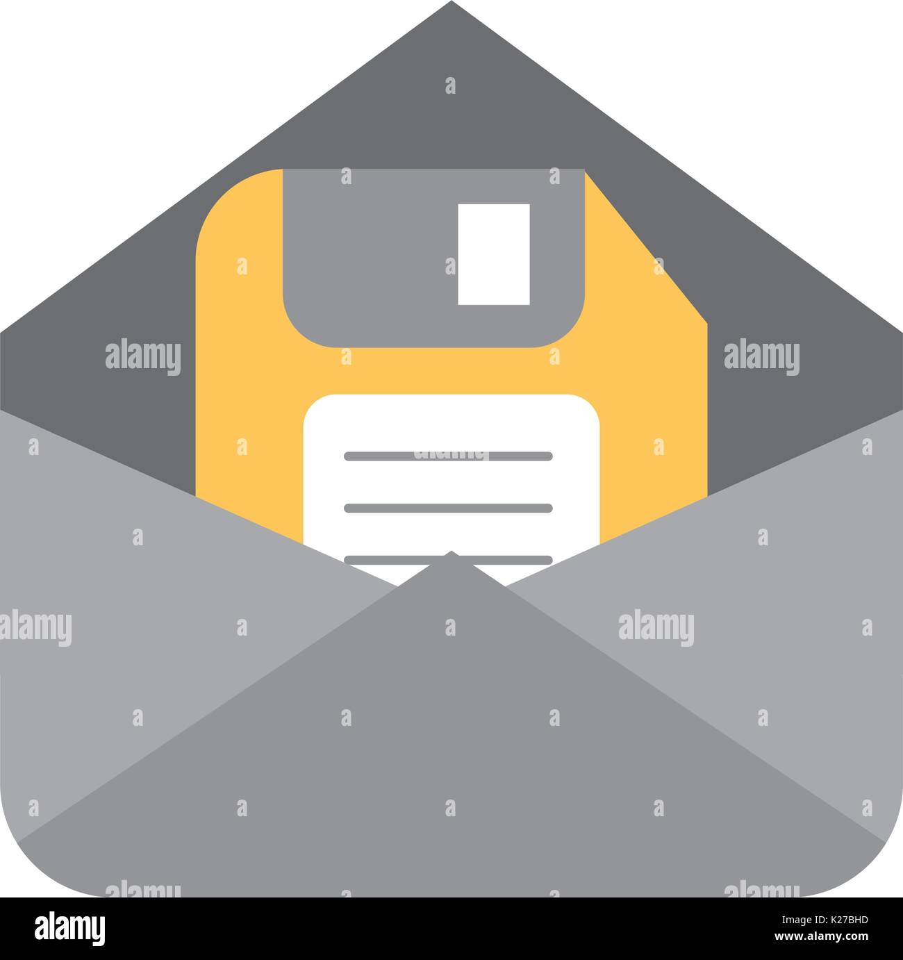 envelope mail with floppy disk Stock Vector Image & Art - Alamy