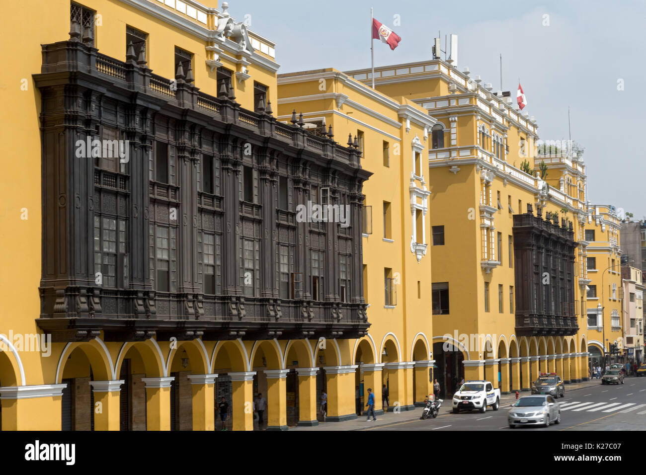 Wooden balcony lima hi-res stock photography and images - Alamy