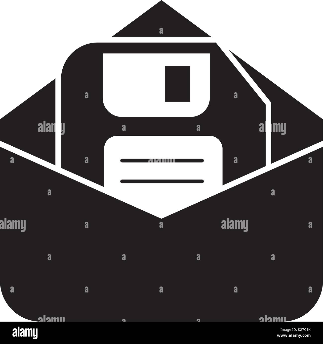 envelope mail with floppy disk Stock Vector Image & Art - Alamy