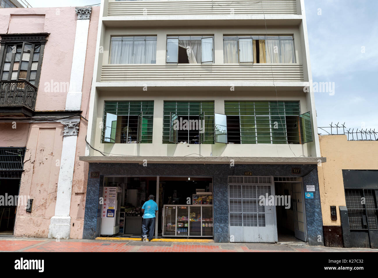Old buildings Lima Peru Stock Photo - Alamy