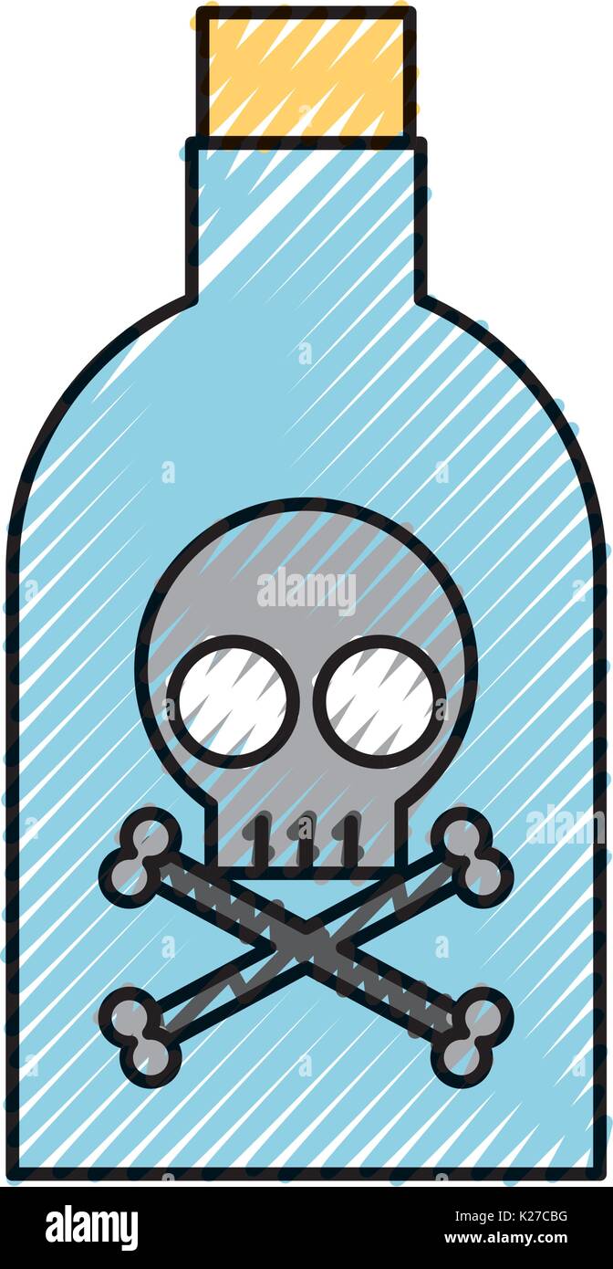 Skull Bones Danger Poison Laboratory Stock Vector Images - Alamy