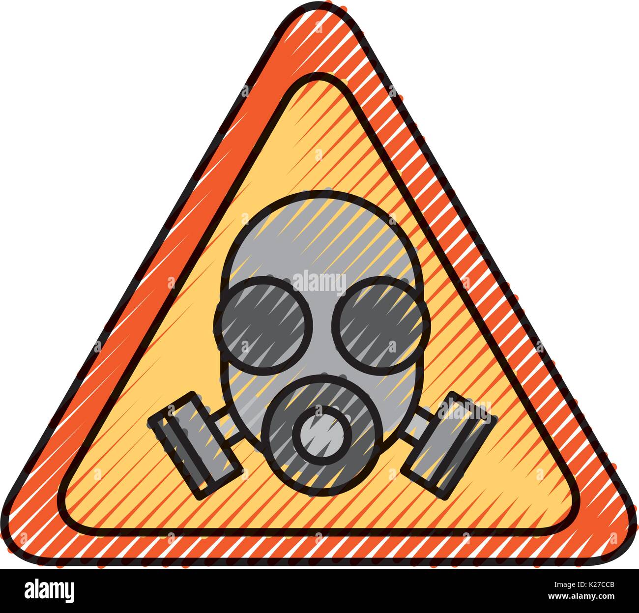 caution signal with laboratory mask isolated icon Stock Vector Image ...