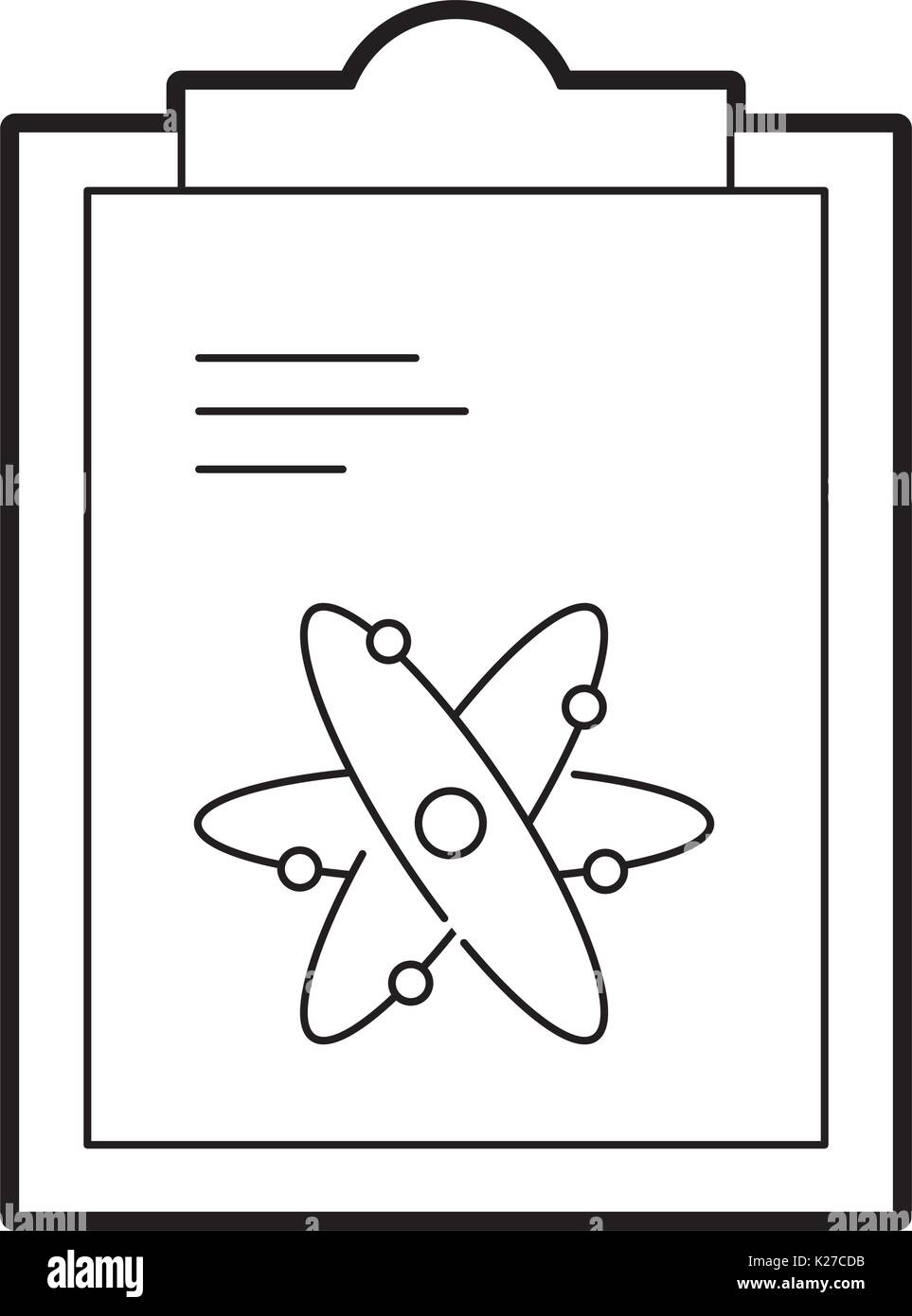 paper clipboard with atom Stock Vector Image & Art - Alamy