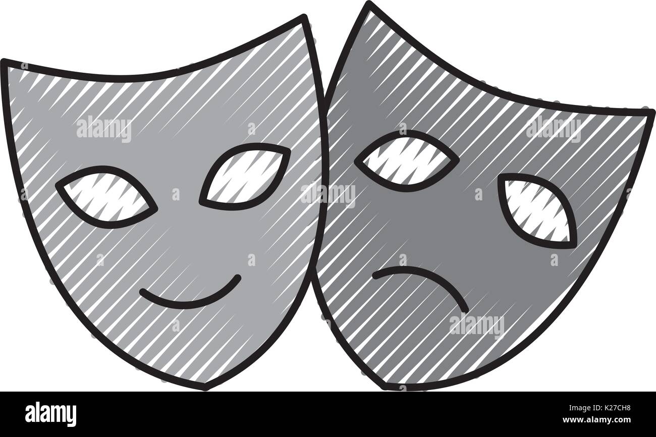 Greek actor mask Cut Out Stock Images & Pictures - Alamy