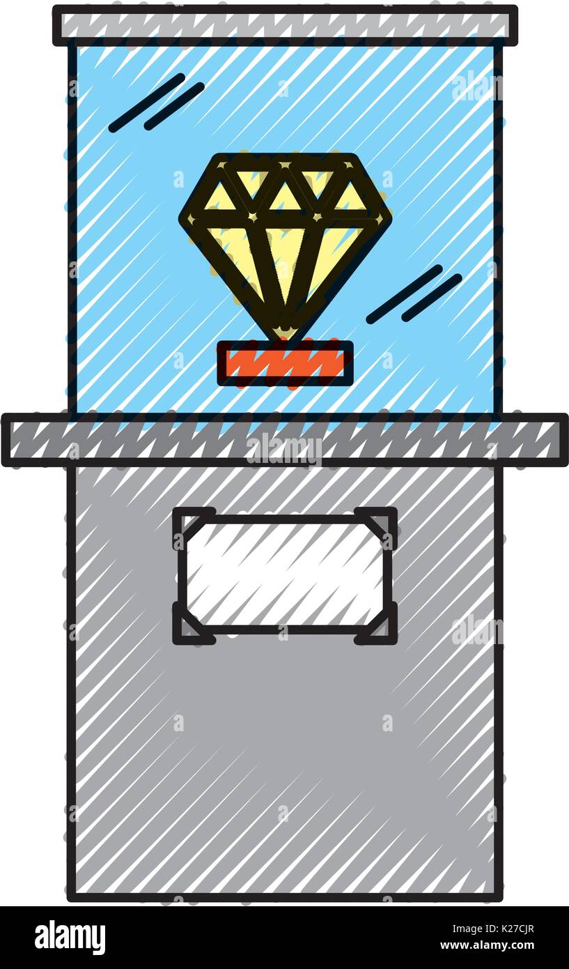 Diamond in museum icon Stock Vector Image & Art - Alamy