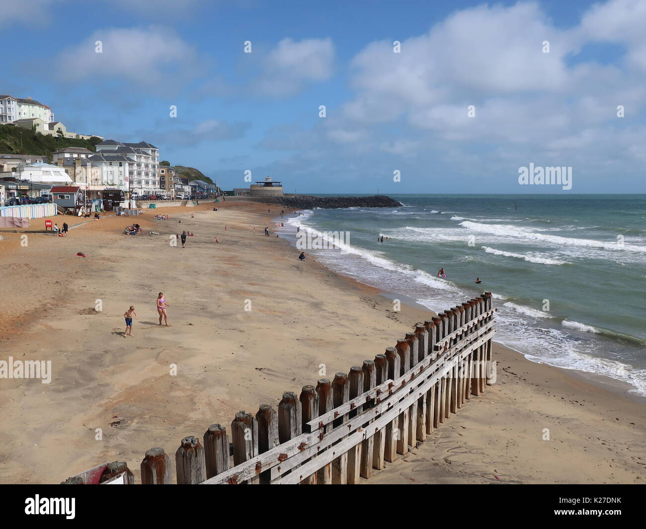 View of Ventnor beach on a bright sunny day. Isle of Wight, UK Stock ...